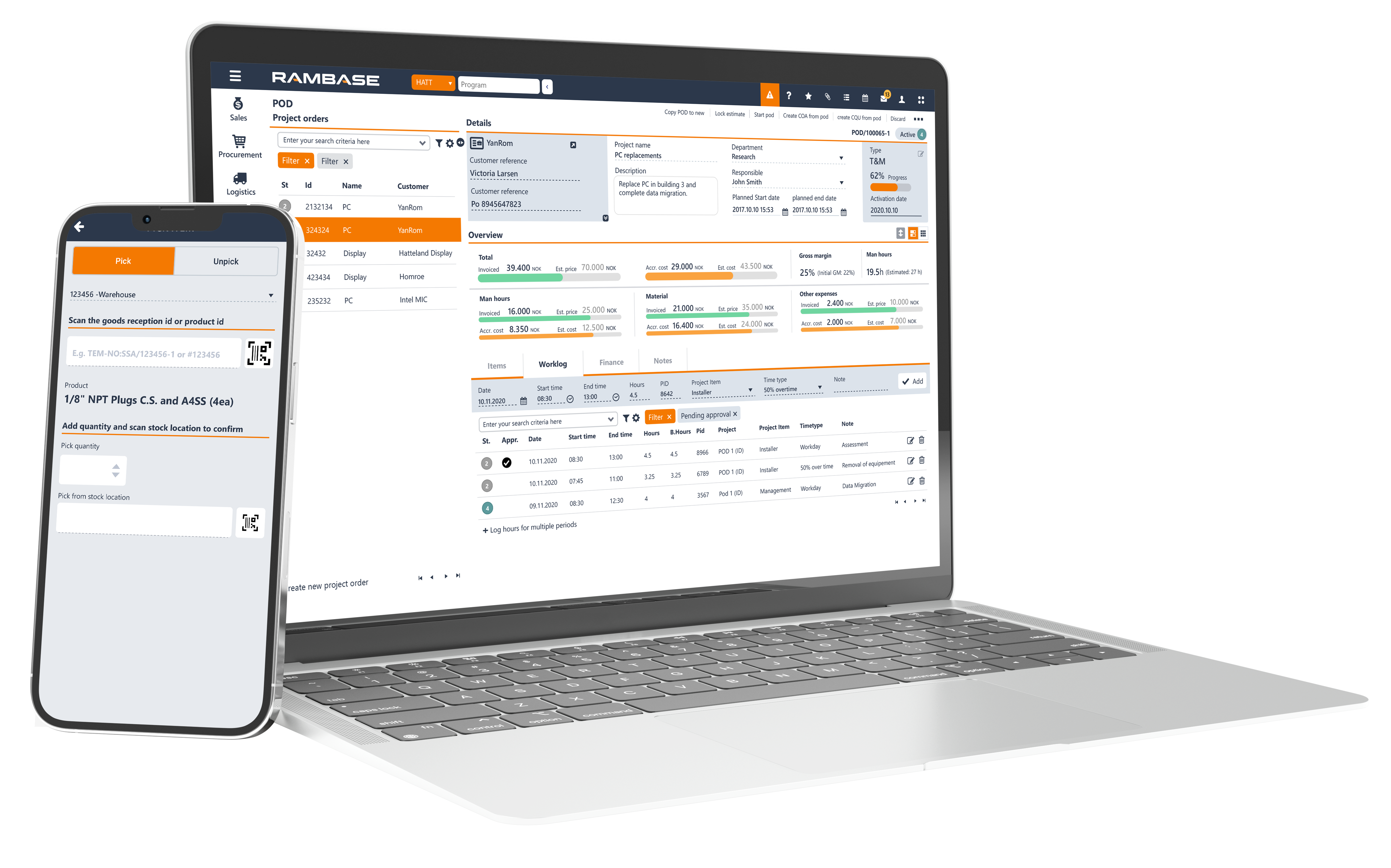 RamBase Cloud ERP System | Programvare produksjon og distribusjon